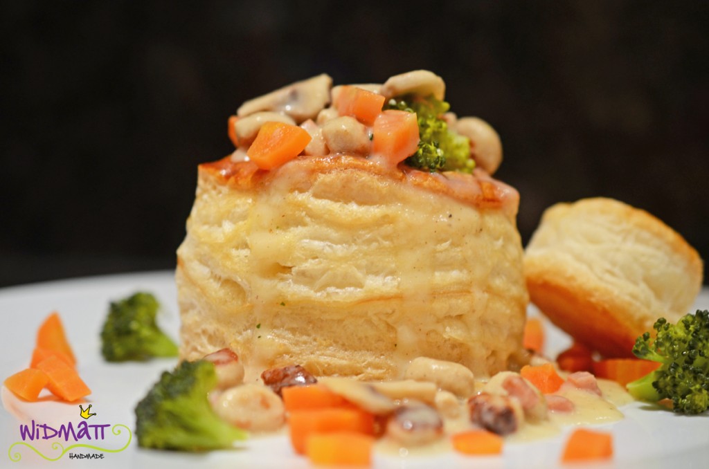 Vol au vent, Pastetli mit Brätchügeli und Gemüse | widmatt